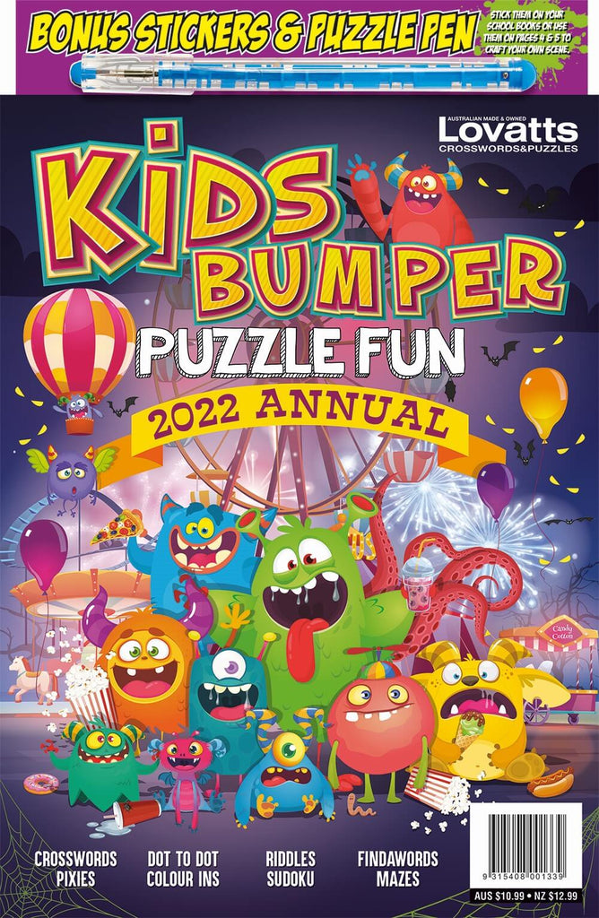 Shop Kids Bumper Puzzle Fun 2022 - Annual Edition | LovattsMagazines ...